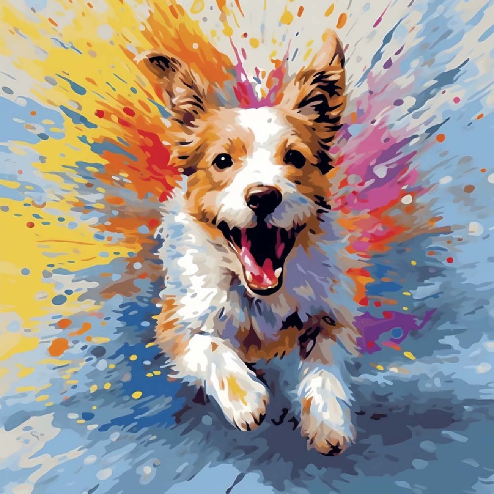 Dog and Watercolor Paint by Numbers Adults – Houseart.uk