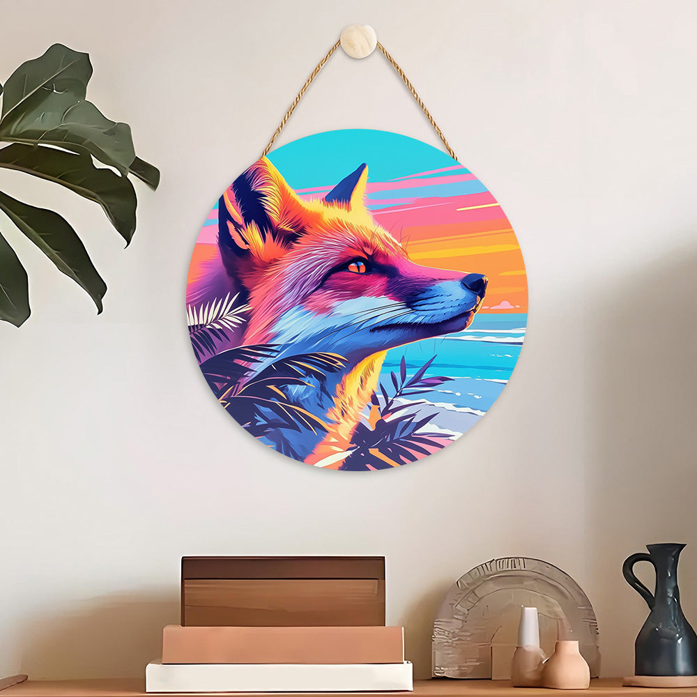 The Wolf is Full of Hope - Paint by Numbers on Wood Slice – Houseart.uk