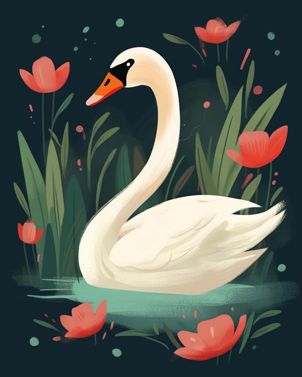 Swan on the Lake Paint by Numbers Kits Adults – Houseart.uk