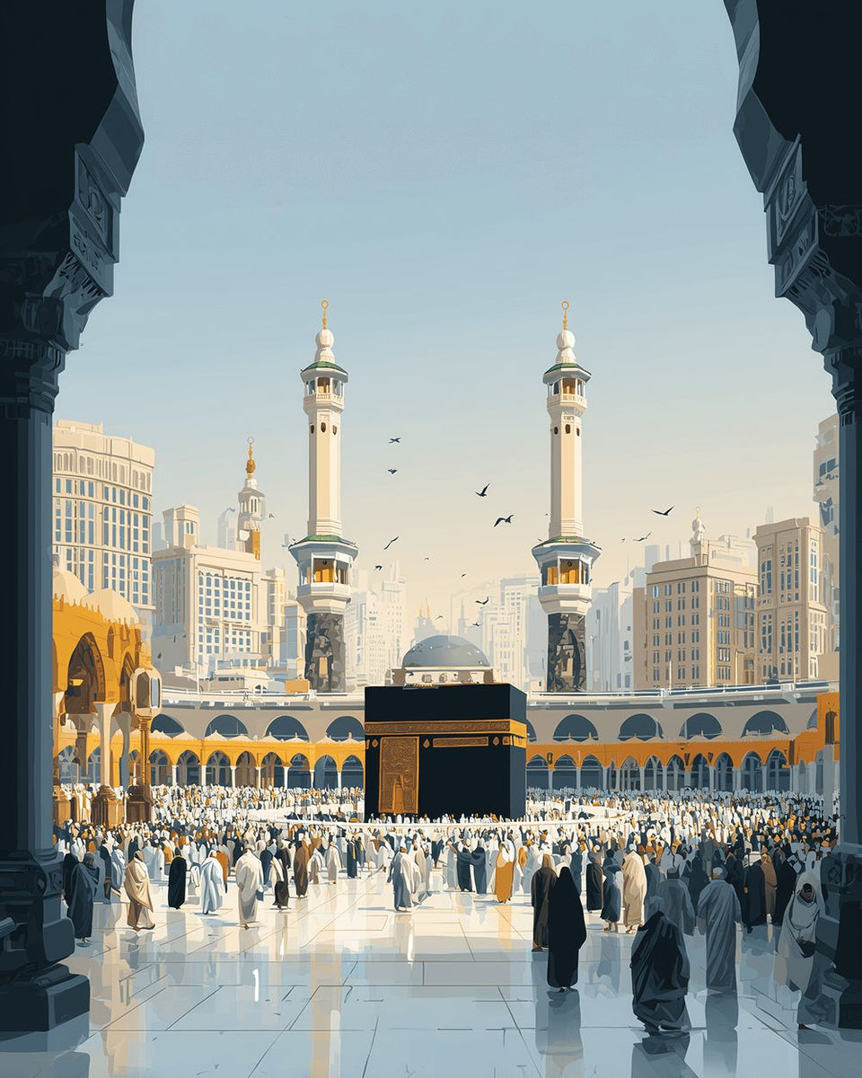 Paint by Numbers - The Grand Mosque of Mecca is Crowded with People ...